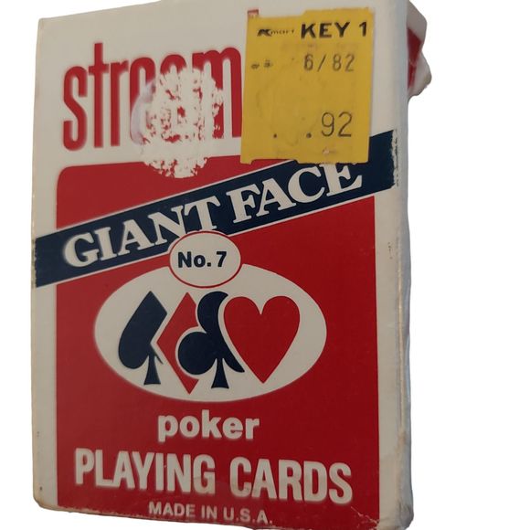 Toys | Vintage Streamline Playing Cards Poker Playing Cards Giant Face ...
